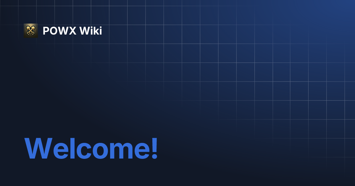 Welcome! | POWX Wiki